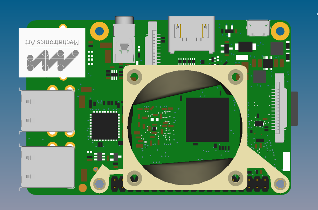 40mm Fan Mount for Raspberry Pi 3 Model B V1.2 (2015) by zzzy ...