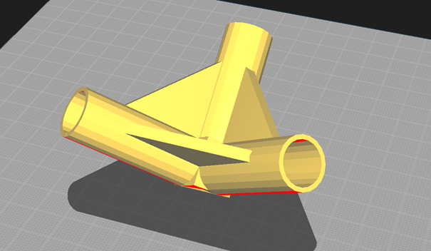 3-way Pipe Connector 90°, 16mm diameter, 50mm depth by Nico | Download ...