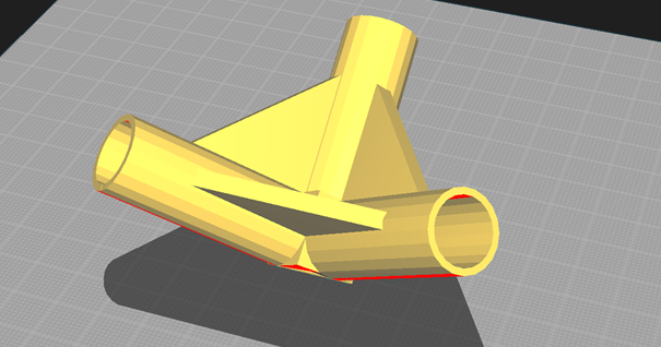 3-way Pipe Connector 90°, 16mm diameter, 50mm depth by Nico | Download ...