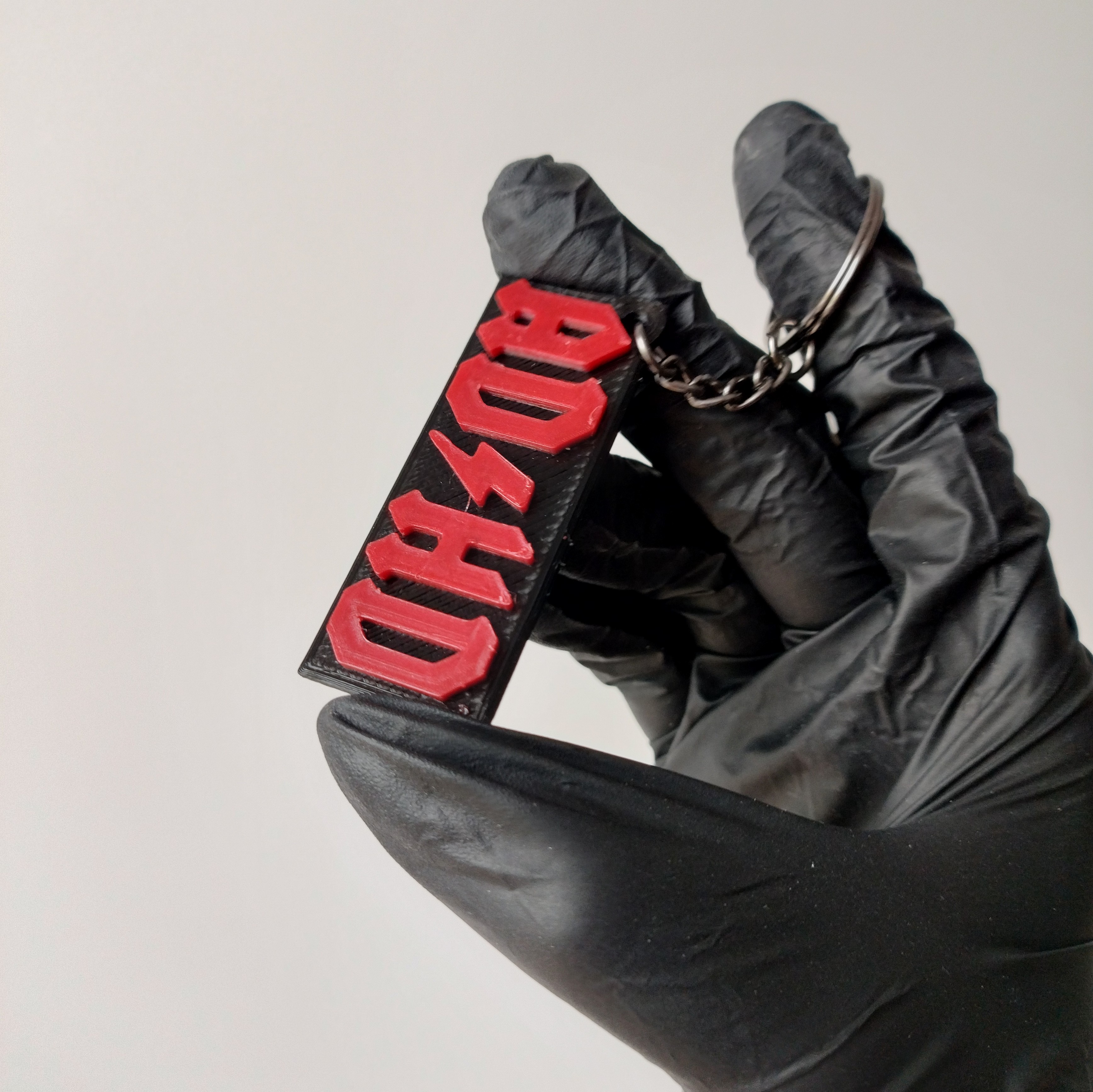 keychain ADHD inspired ACDC keyring easy to print two colors by pantevi ...