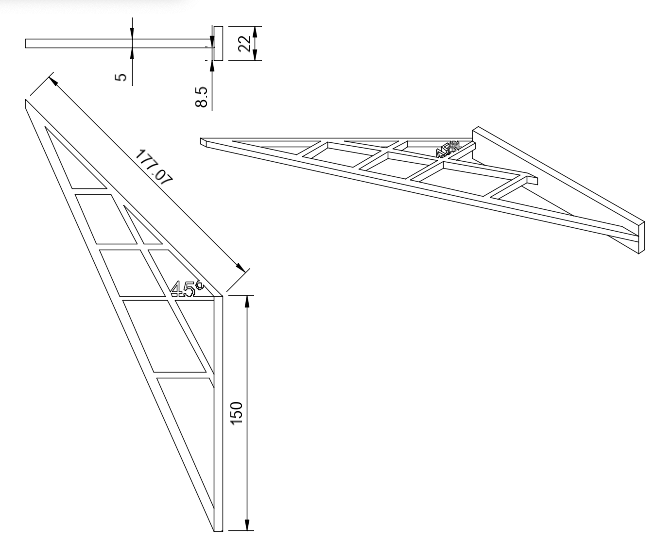 45º marking and cutting ruler by Eytan Alves | Download free STL model ...