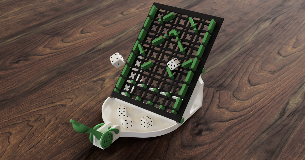 Catapult Dice Tower (100% 3D Printed, NO SUPPORT) by sdaendi | Download ...