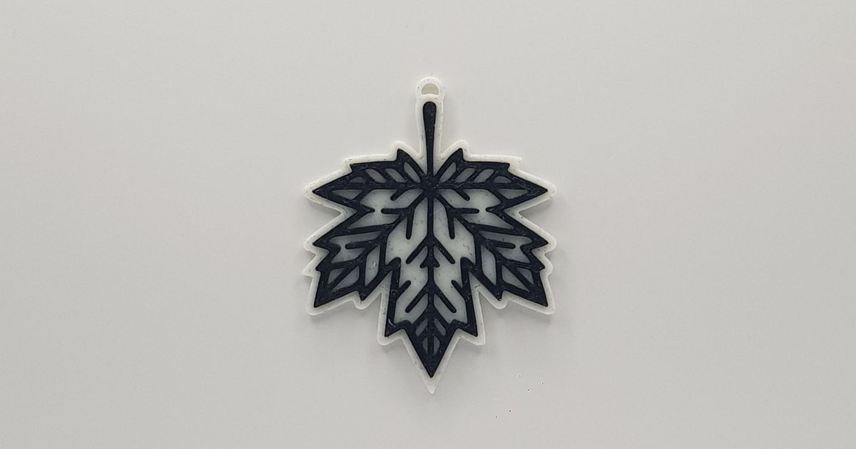 Maple Leaf Keychain by FC2M3D | Download free STL model | Printables.com