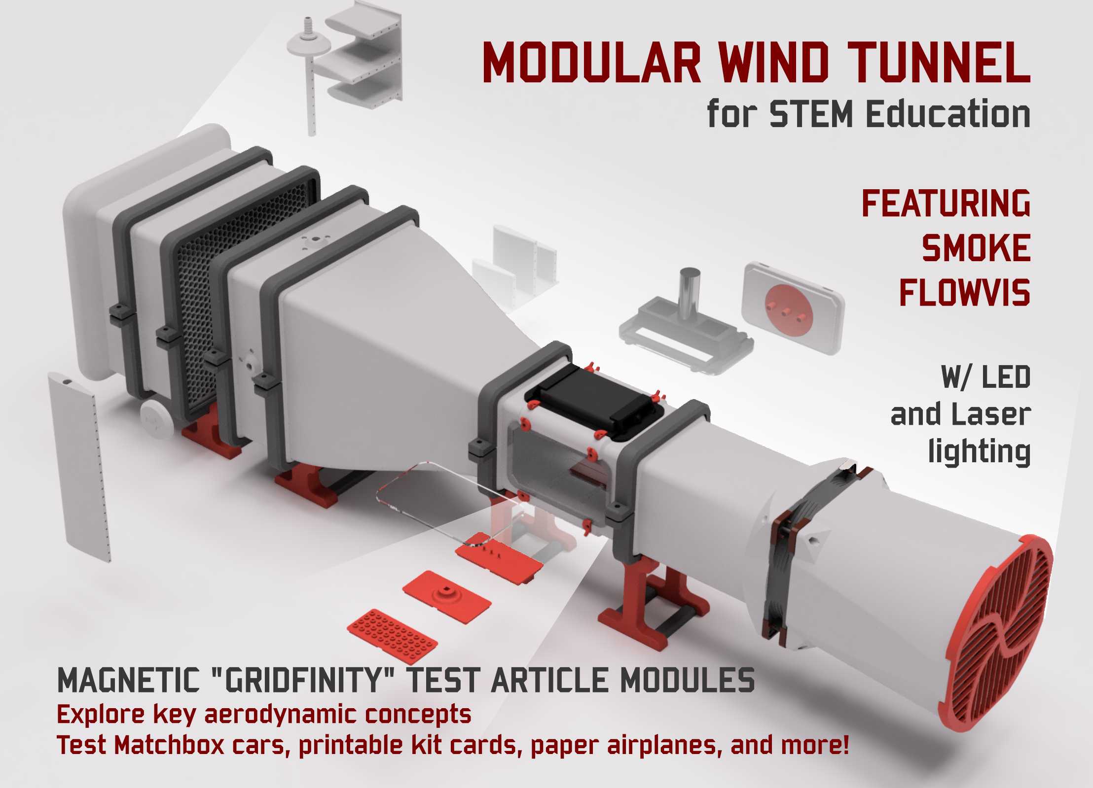 Modular Wind Tunnel for STEM Education by Jerrod H | Printables Store