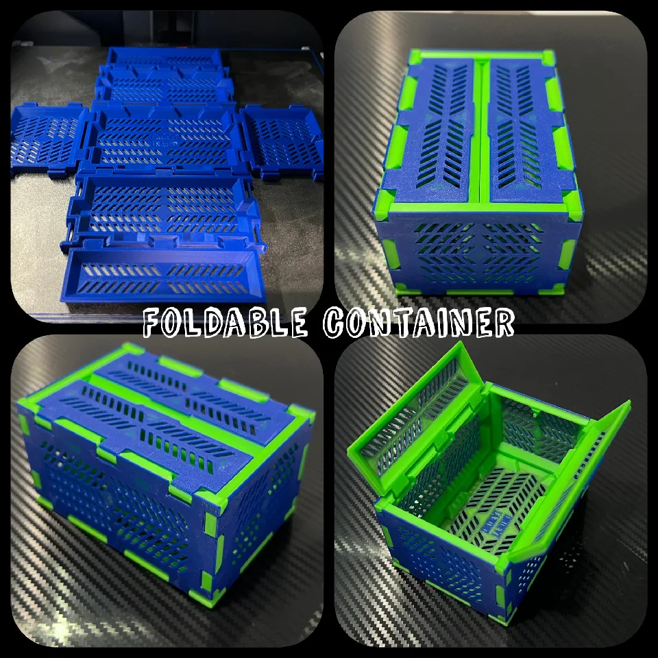 Foldable Container Box! Print-In-Place by DKdevt | Download free STL ...