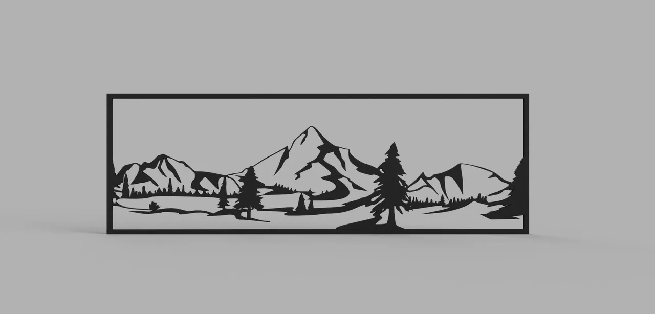 Mountain Wall Art by Vave3D | Download free STL model | Printables.com