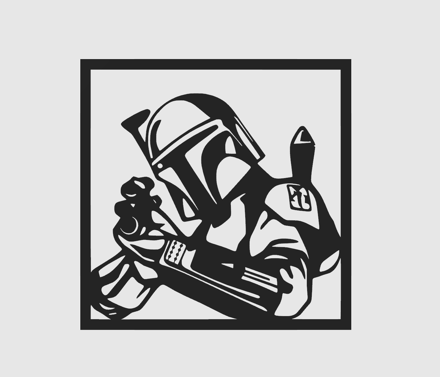 Mandalorian (mando) - starwars wall art by klimoma | Download free STL ...