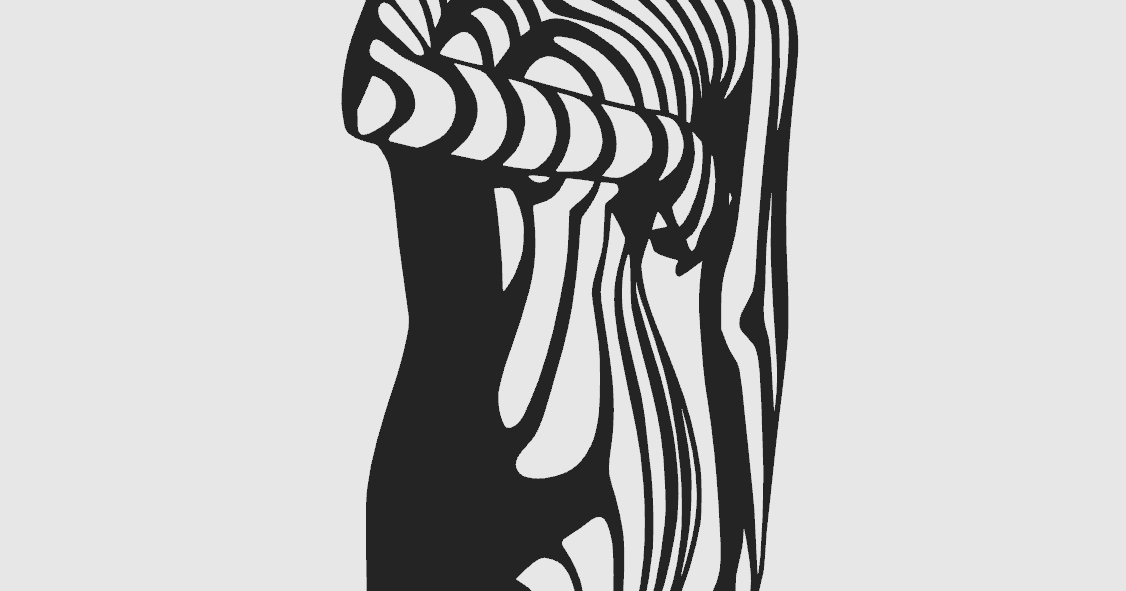 woman body abstract - wall art by klimoma | Download free STL model ...