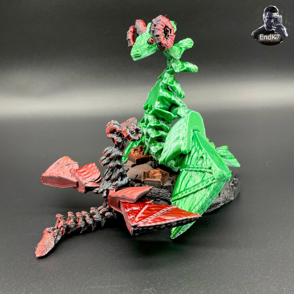 Amphiptere Dragon - winged Serpent - Print in Place - Flexi ...
