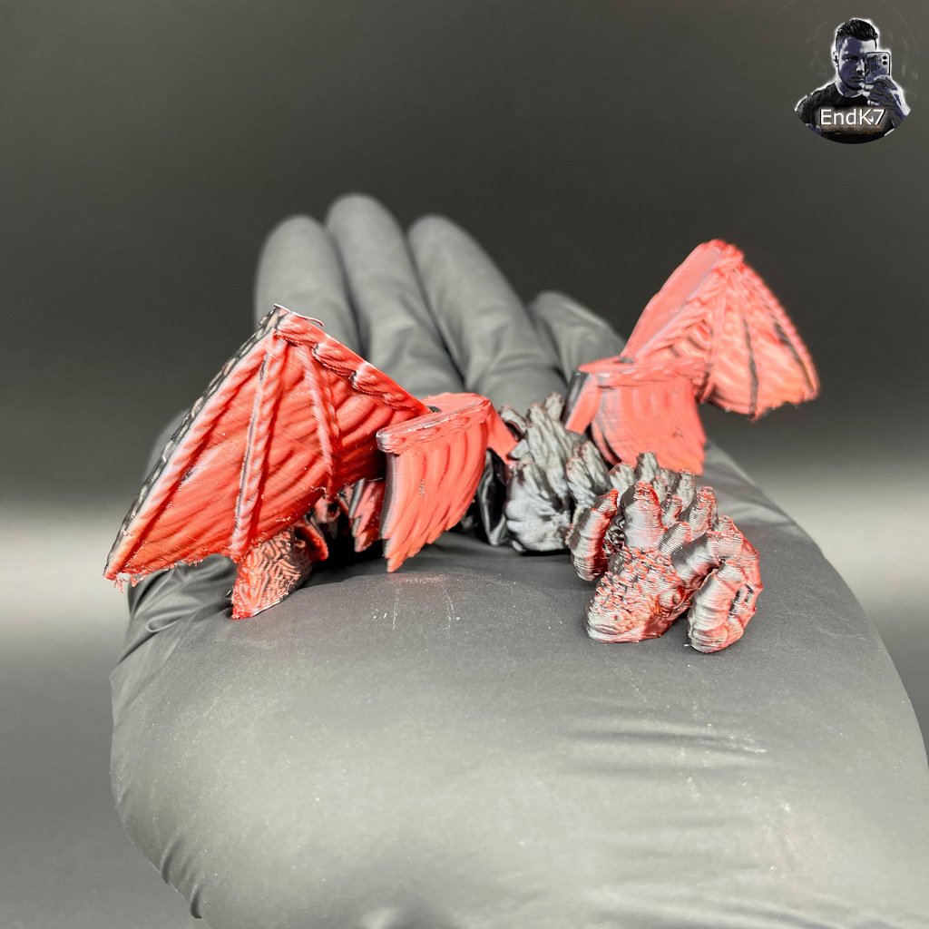Amphiptere Dragon - winged Serpent - Print in Place - Flexi ...