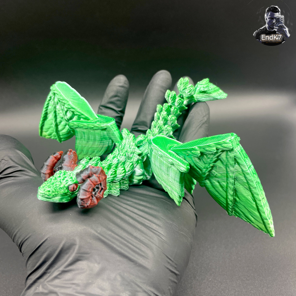 Amphiptere Dragon - winged Serpent - Print in Place - Flexi ...