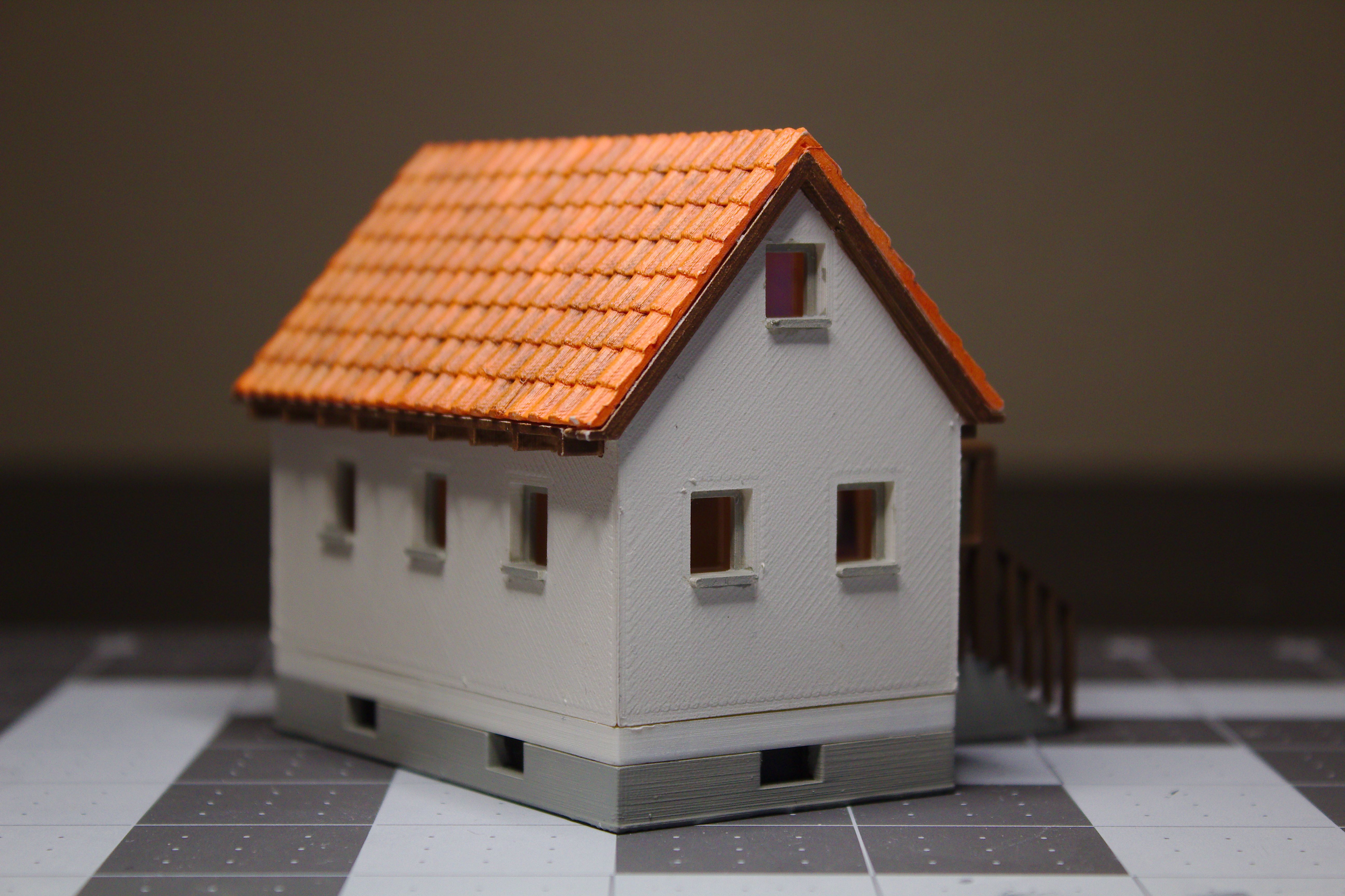 H0 Scale House with Basement "House 1" by Miniature Max | Download free ...