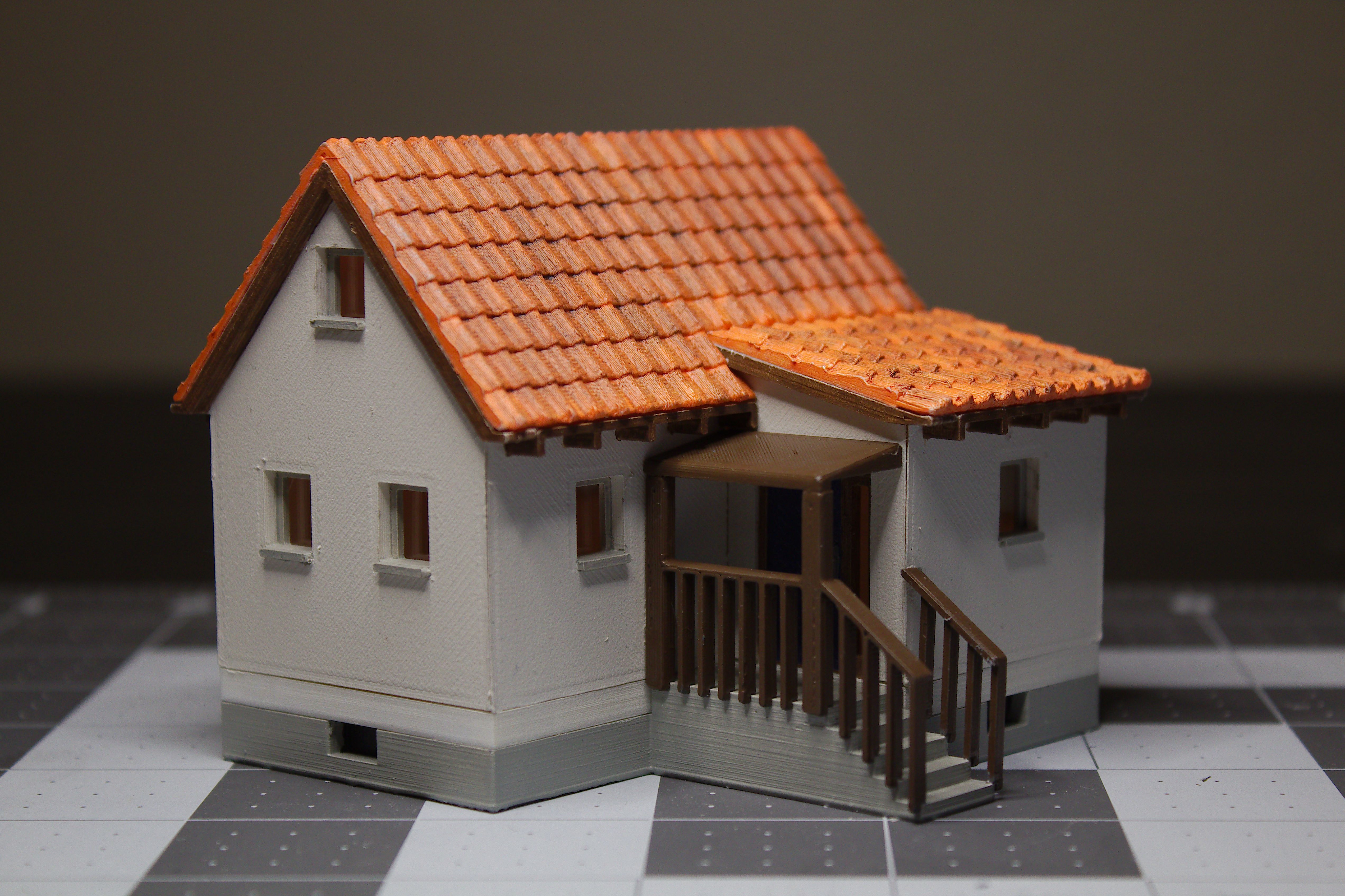 H0 Scale House with Basement "House 1" by Miniature Max | Download free ...