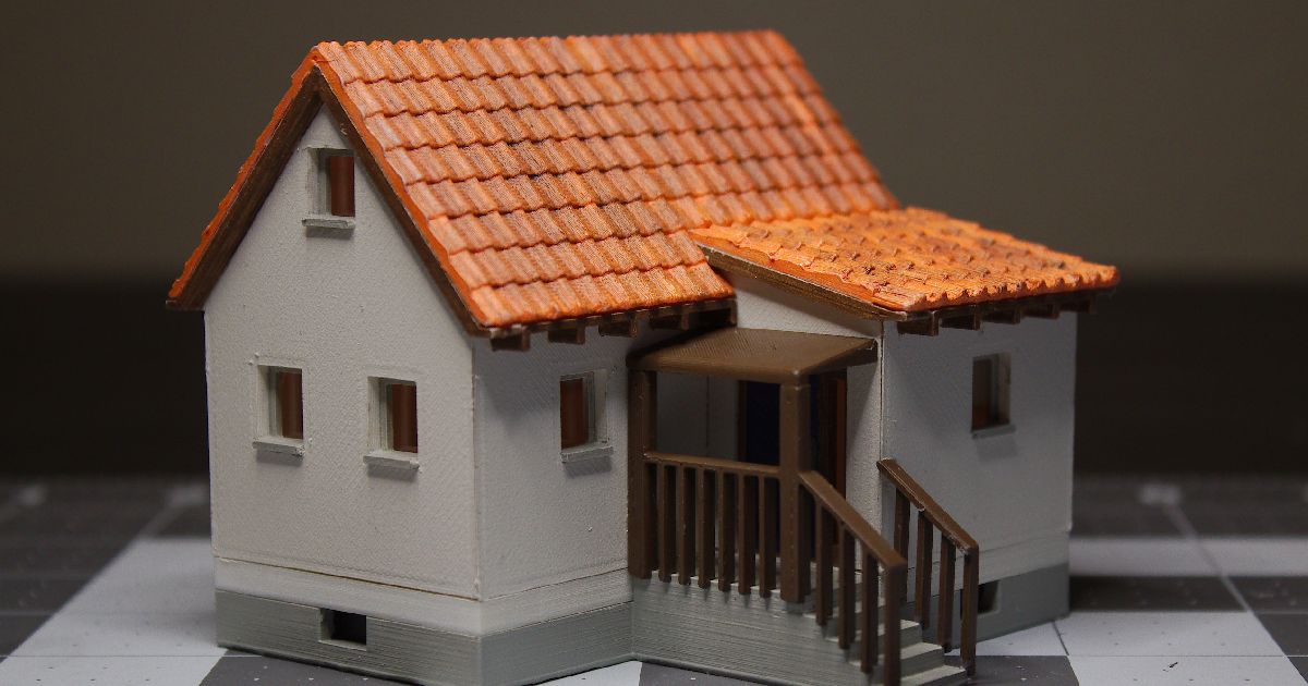 H0 Scale House with Basement "House 1" by Miniature Max | Download free ...