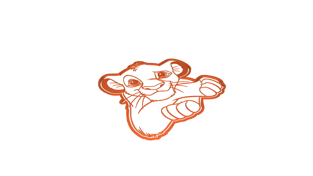 lion king simba led lightbox by VS3DPRINT | Download free STL model ...