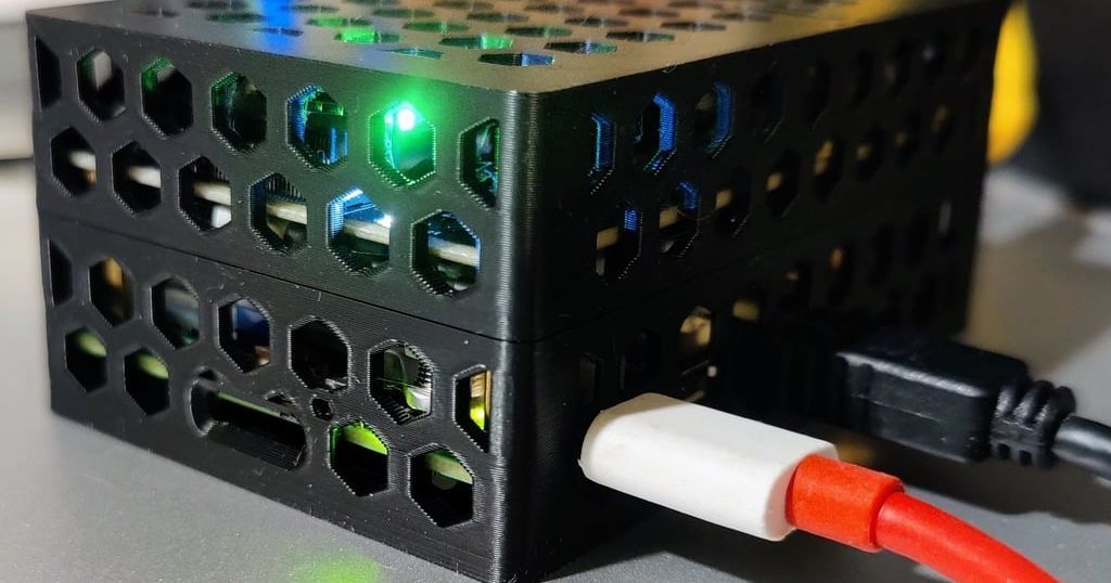 Raspberry Pi 5 - Geek Pi M.2 NVME drive to PCIe hat case von John U ...