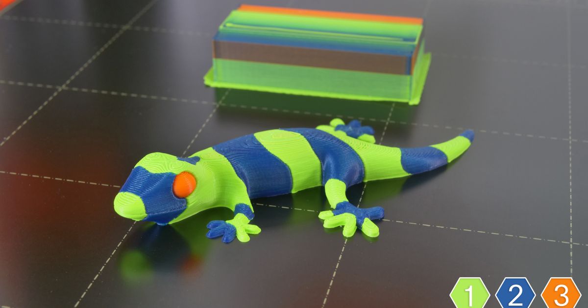 Striped lizard (multi-material) von Prusa Research | Kostenloses STL ...