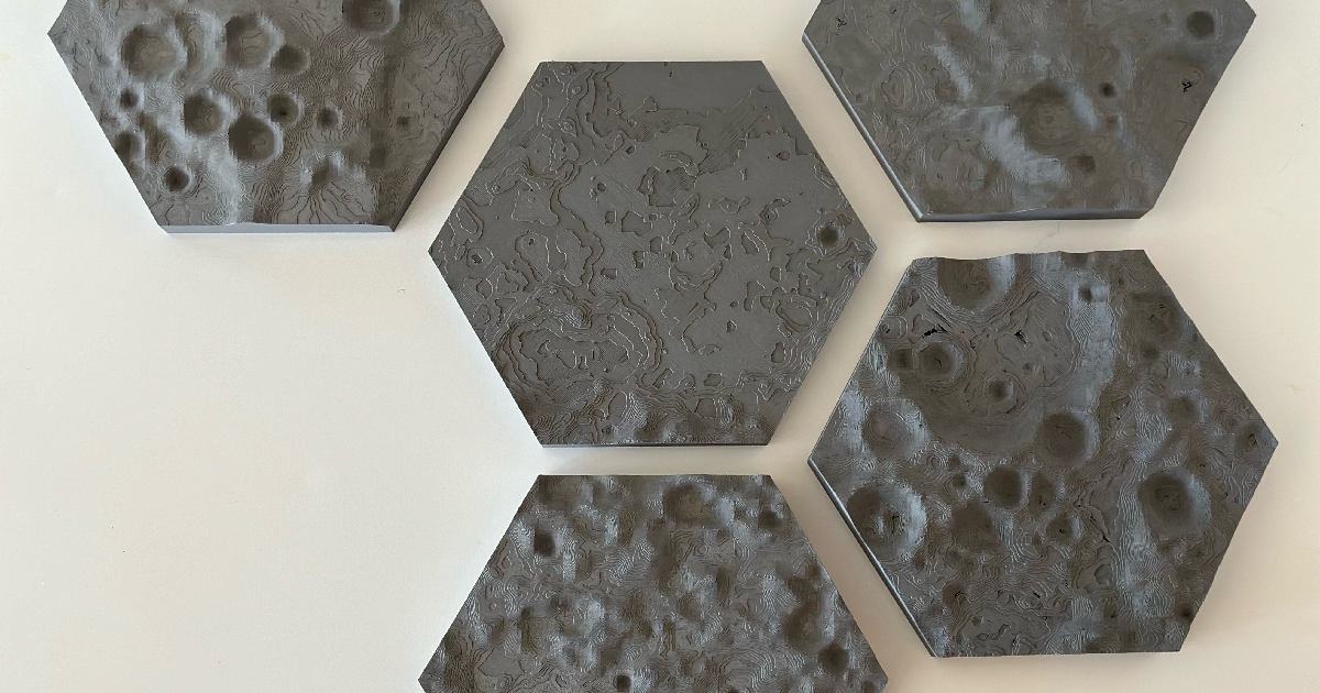 Hexagon Moon Wall Art by Quan1um | Download free STL model | Printables.com