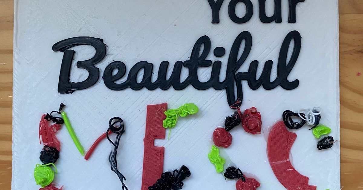 Mess Sign by Douglas | Download free STL model | Printables.com