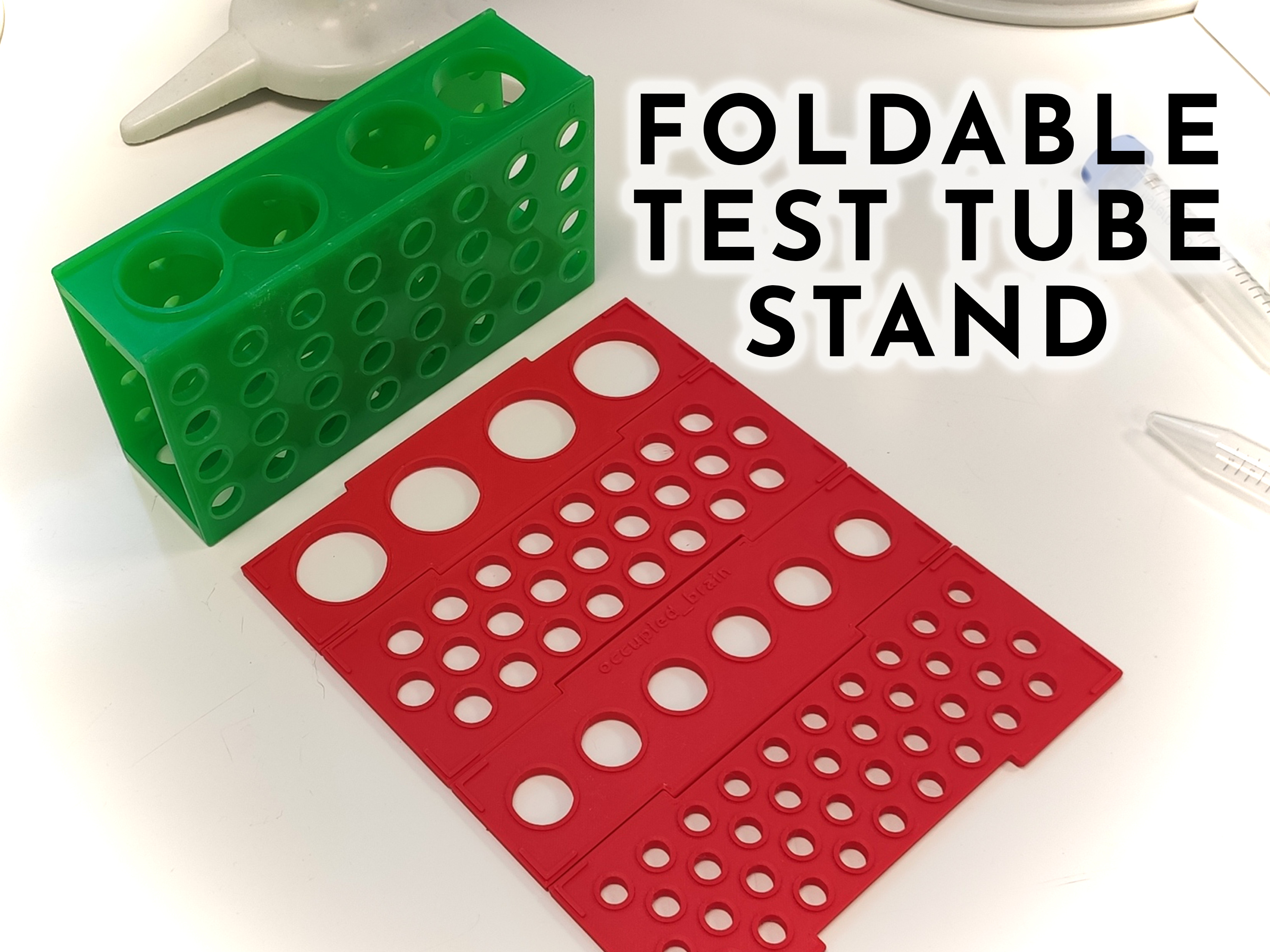Foldable Test Tube Stand by occupied_brain | Download free STL model ...