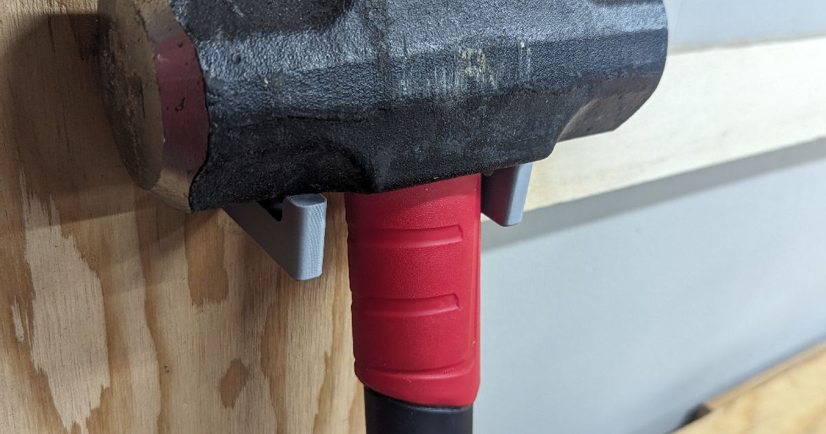 Hammer Holder Wall Mount by Cbesheff | Download free STL model ...
