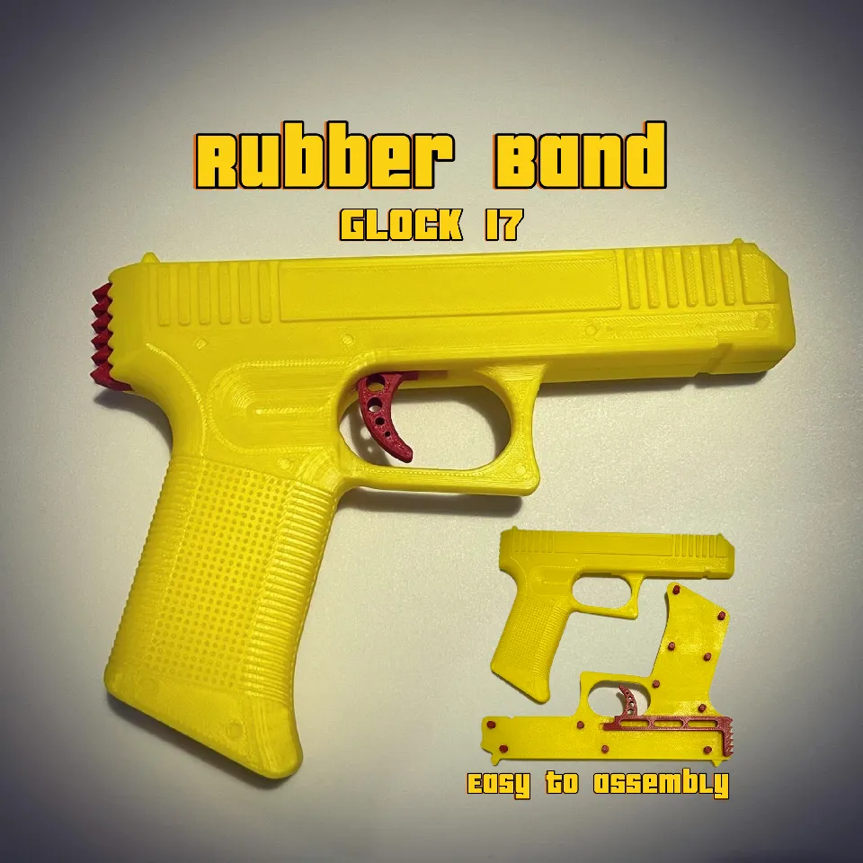 Glock17 Rubber Band Gun "Easy to print & assembly" by DKdevt | Download ...