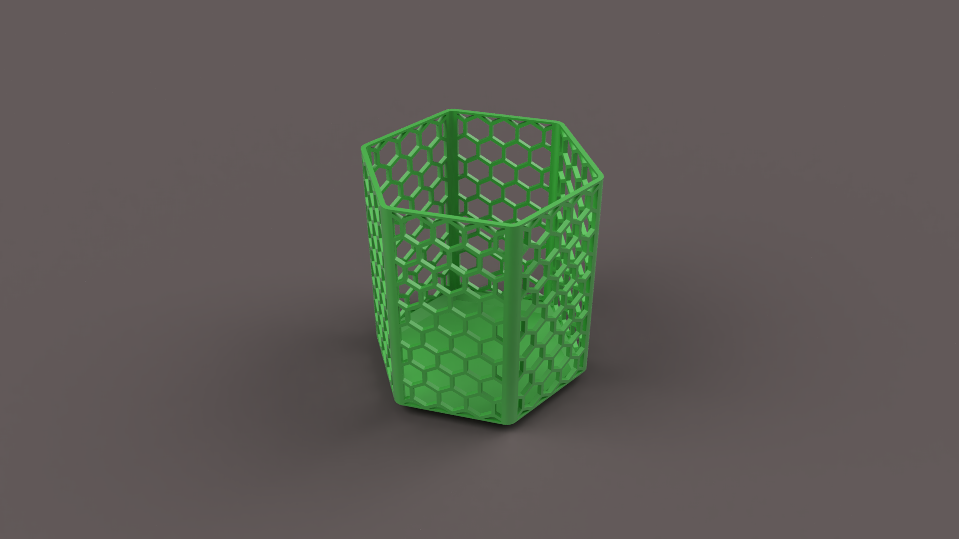 Hexagon pen holder by Lytographum | Download free STL model ...