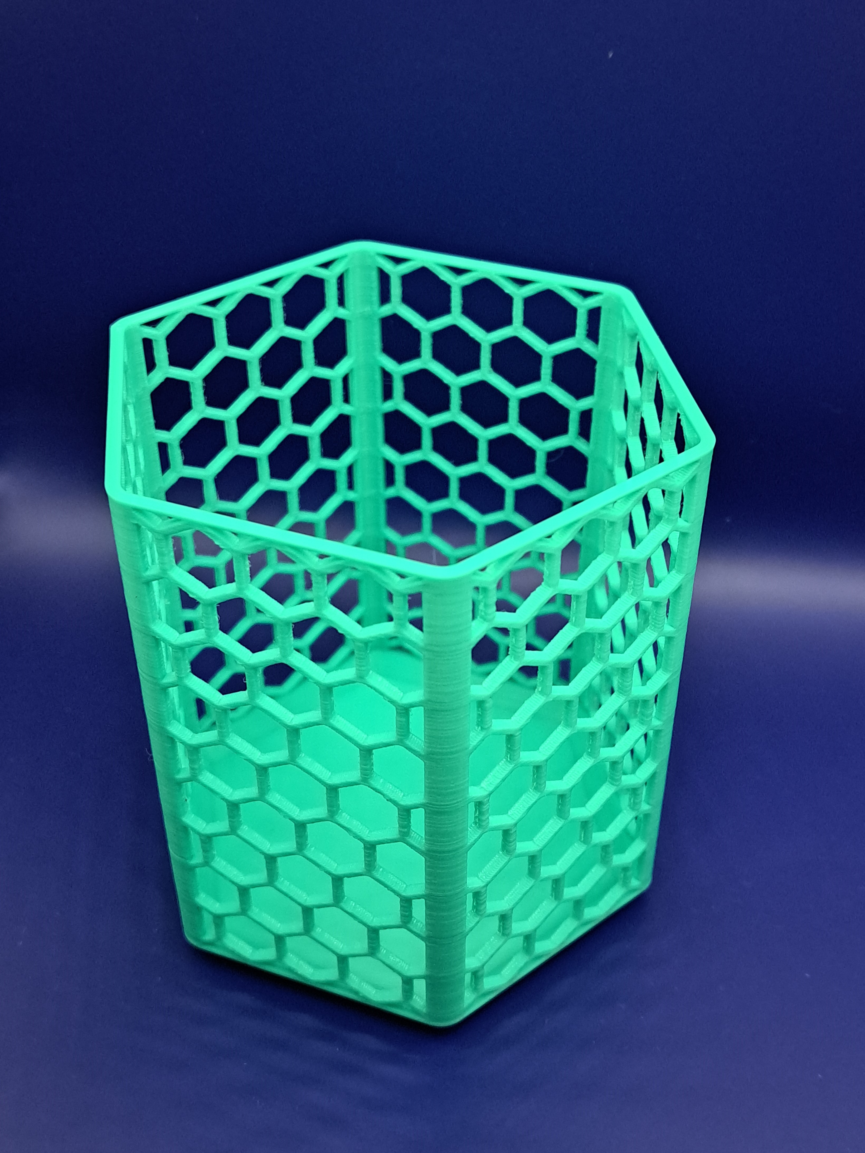 Hexagon pen holder by Lytographum | Download free STL model ...