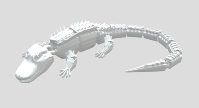 articulated alligator by shibafactory | Download free STL model ...