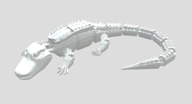 articulated alligator by shibafactory | Download free STL model ...