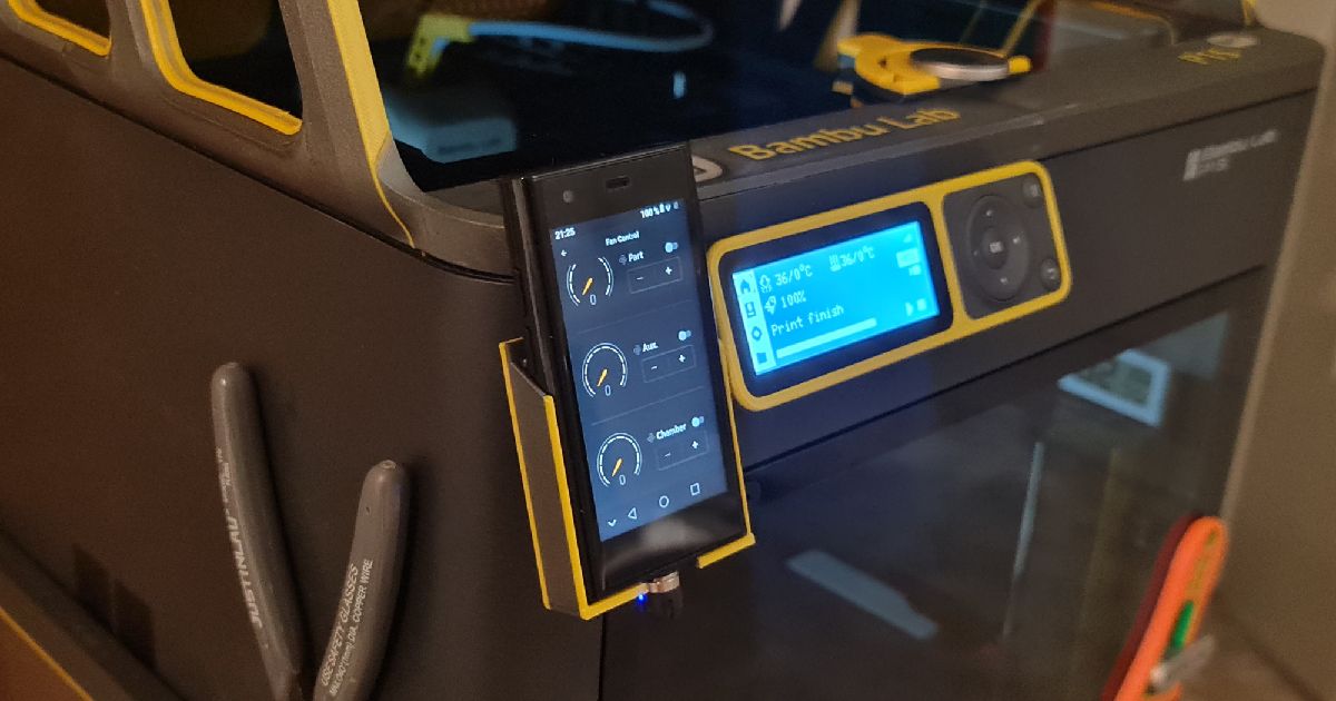 S23 SOYES PRO Phone holder Bambu Lab P1P, P1S (like Panda Touch) by ...