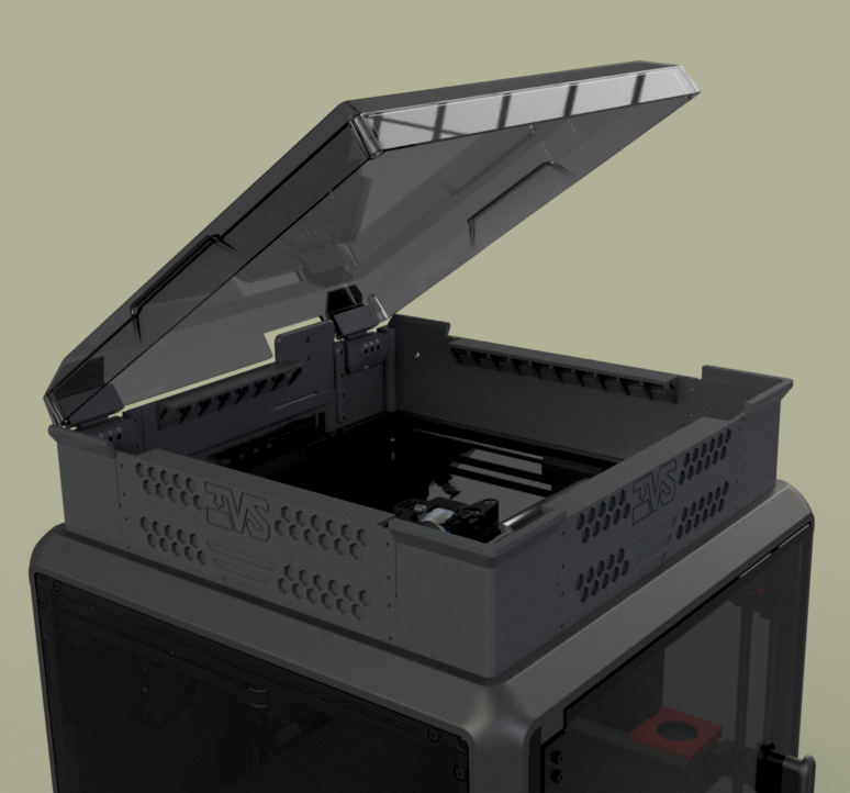 NEW Creality K1 Riser with hinges and LED + STEP by TVS | Download free ...