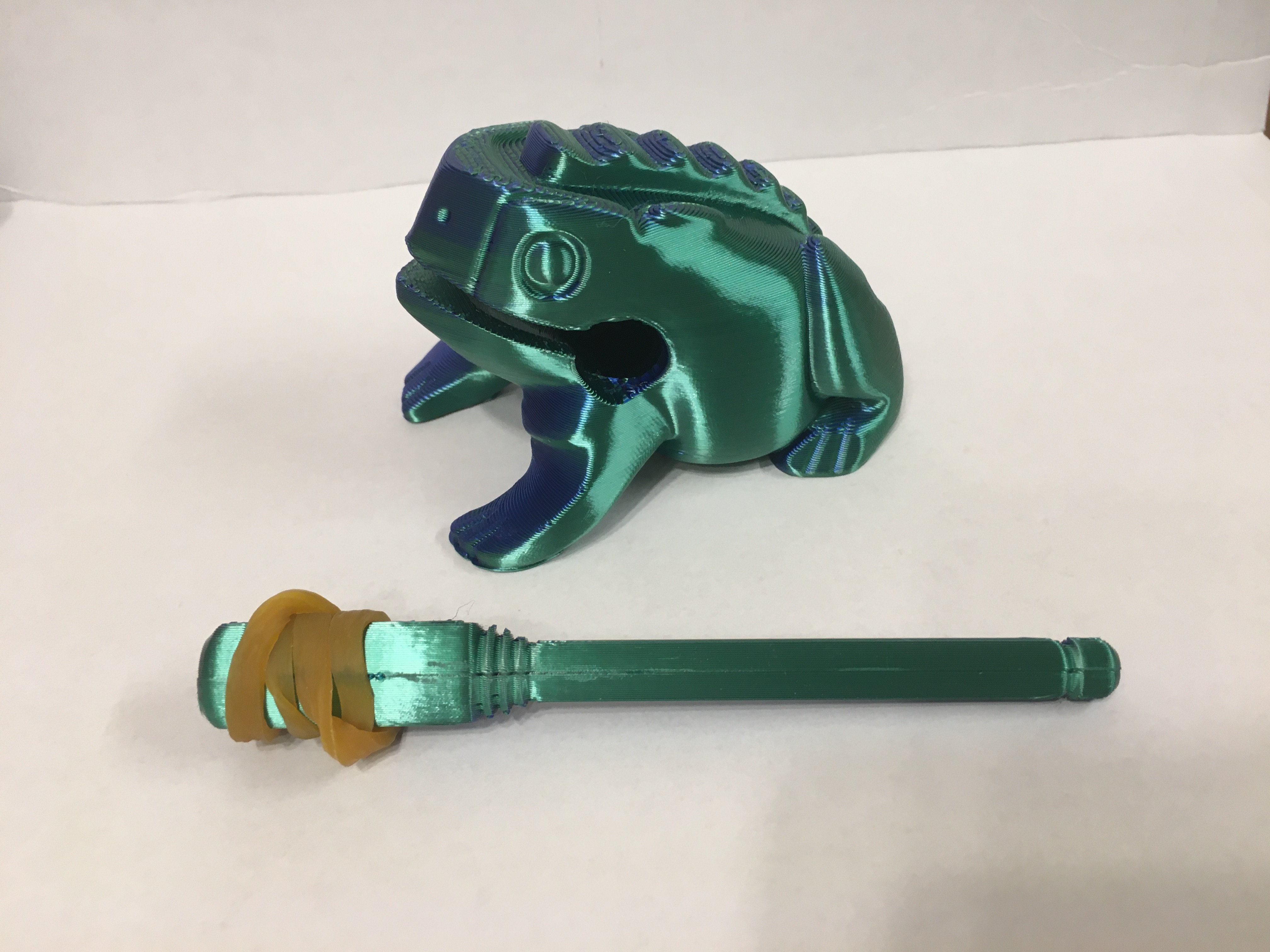 Guiro - the whole Percussion frog with support only in the mouth by ...