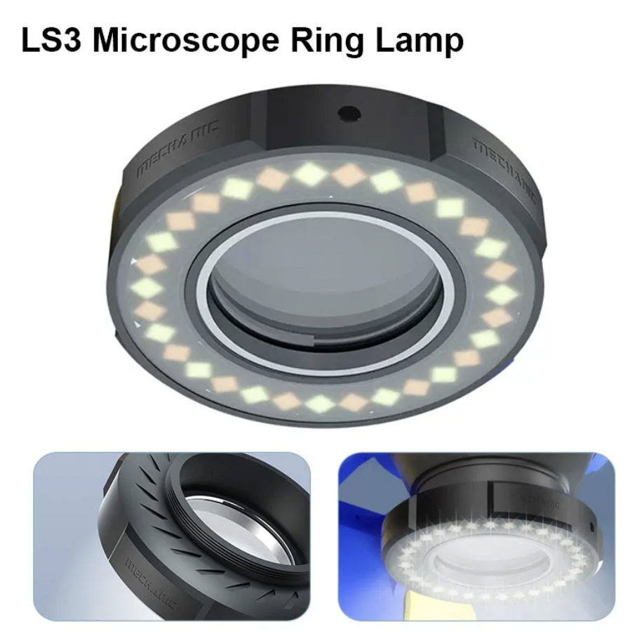 Magnetic Adapter for MECHANIC LS3 Microscope Ring Lamp Magnetic and WD105 320x zoom lens by ...