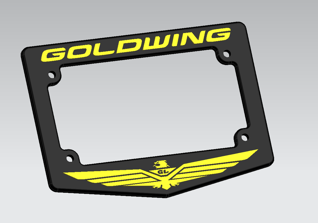 GL1800 License plate frame by Wayne Erman | Download free STL model ...