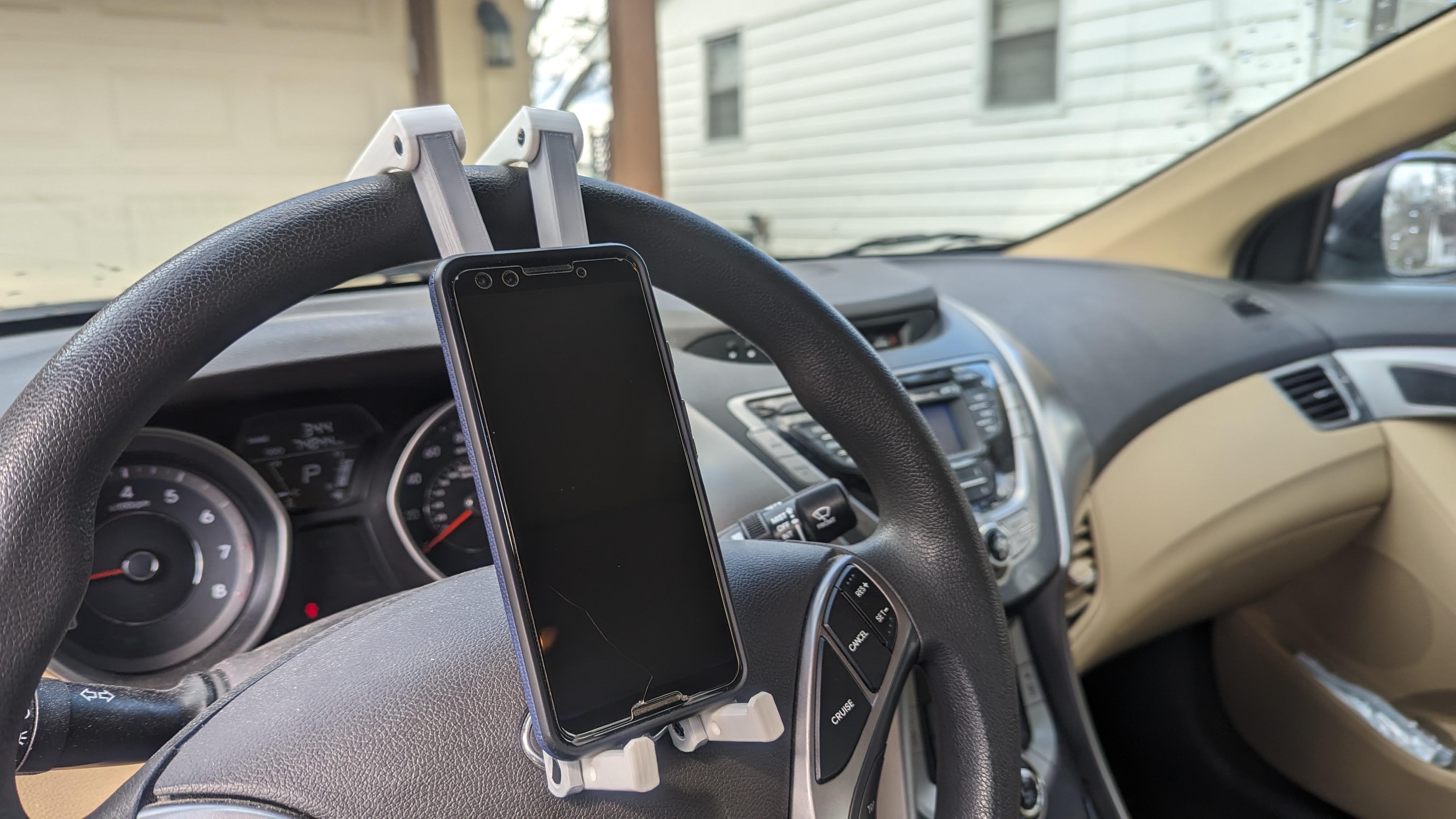 Steering Wheel Stand for Phone or Tablet: Park & Watch by Ben Brandt ...