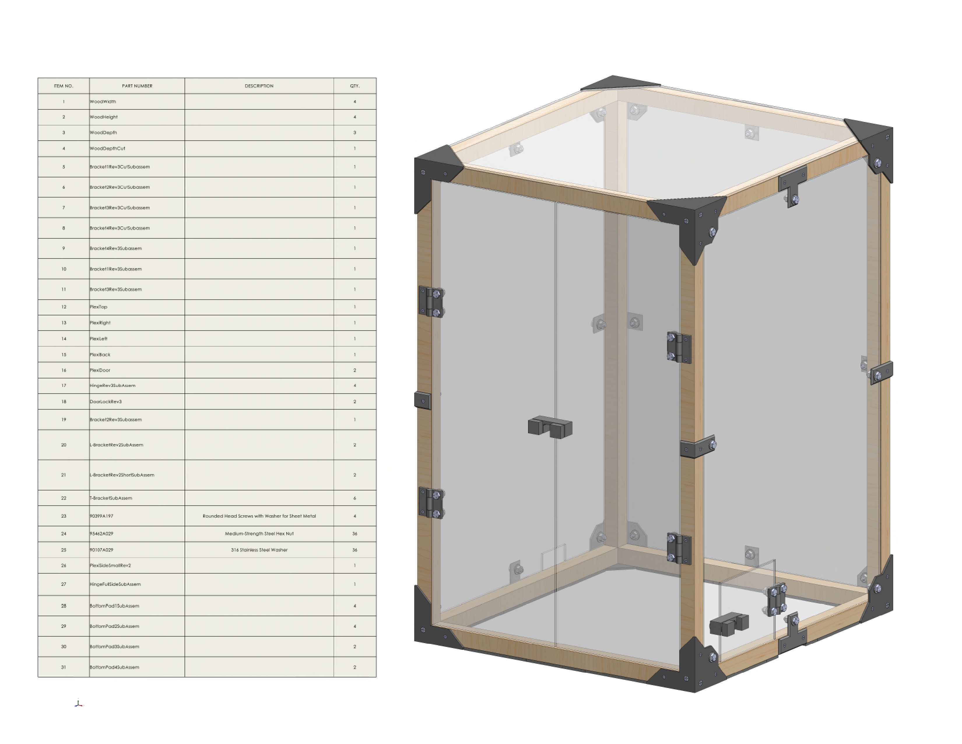 3D printable parts for custom acrylic enclosure for Creality Ender 3 V3 ...
