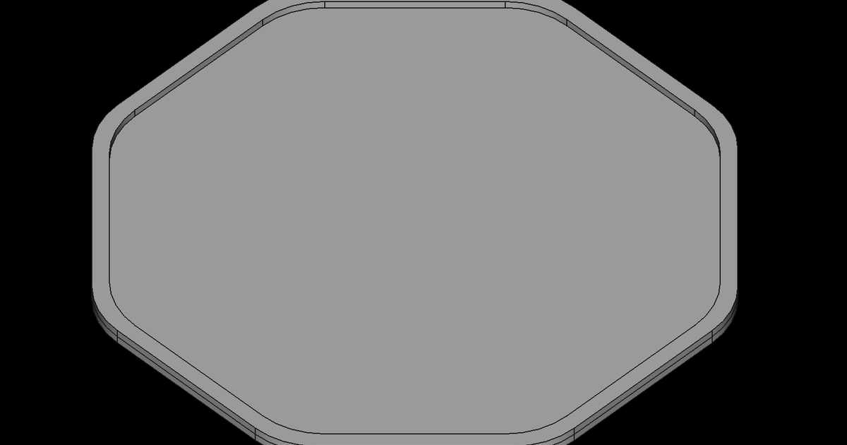 Simple Octagonal Coaster by 3d_design_fun | Download free STL model ...