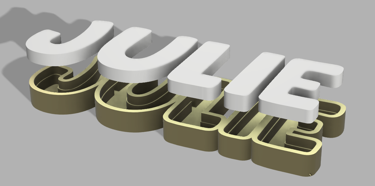 Led name Julie by Hanzzzie | Download free STL model | Printables.com