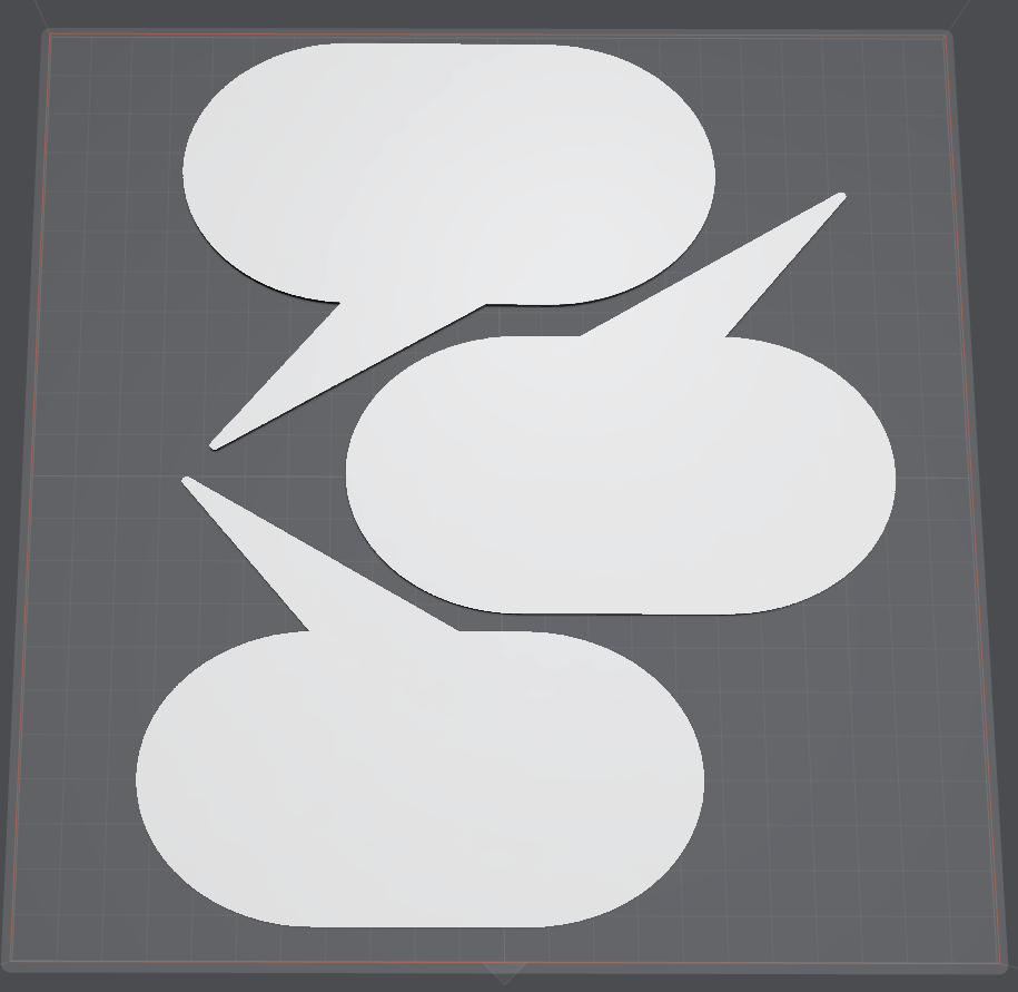 3 blank speech bubbles by S.T. | Download free STL model | Printables.com