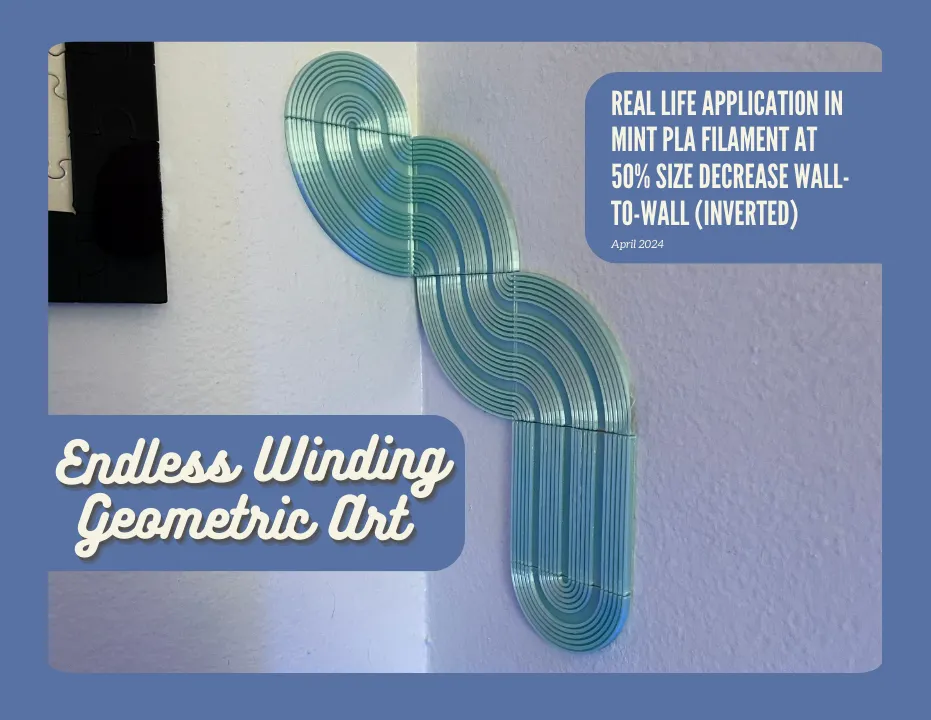 Endless Winding Geometric Display Art by DareToBee | Download free STL ...