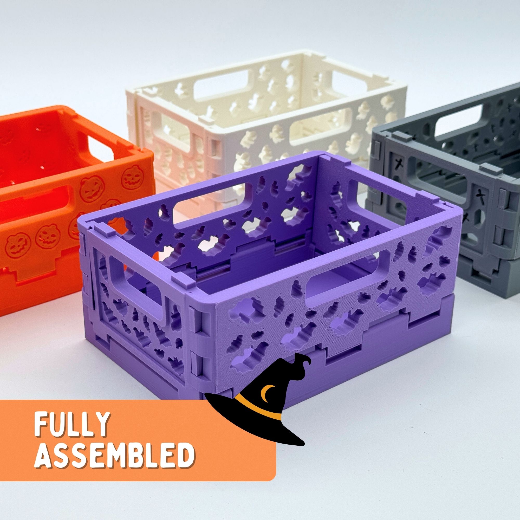 3D Printable Storage Crate Spooky Crates (4 Different Patterns) by ...