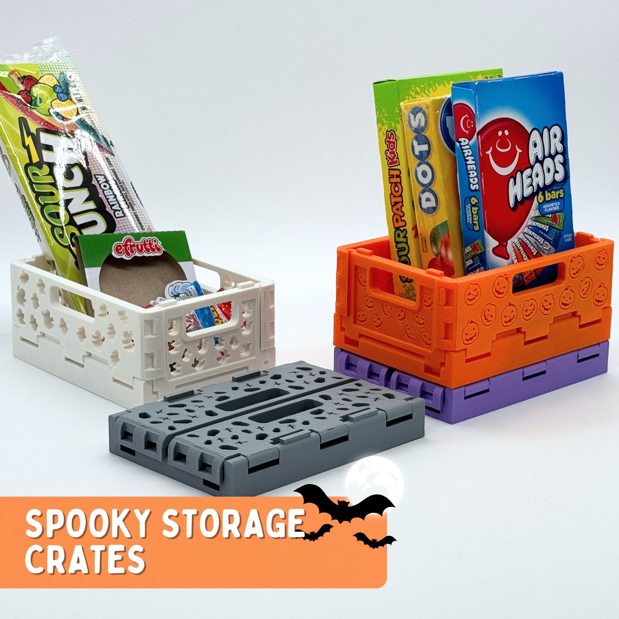 3D Printable Storage Crate Spooky Crates (4 Different Patterns) von ...
