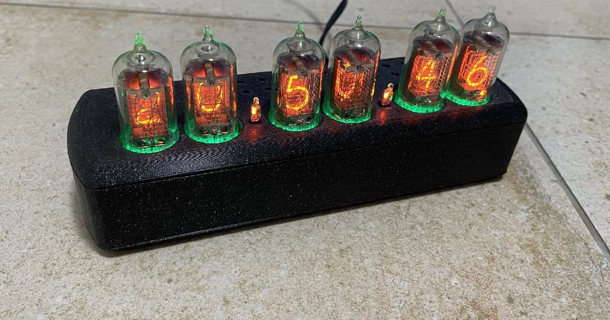 Arduino Modular 6 Digit Nixie Clock Case By Staafi Download Free