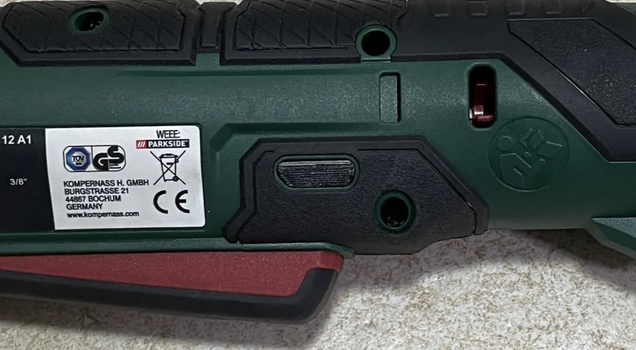 Parkside PAR 12 A1 cordless ratchet safety button insert by Staafi ...