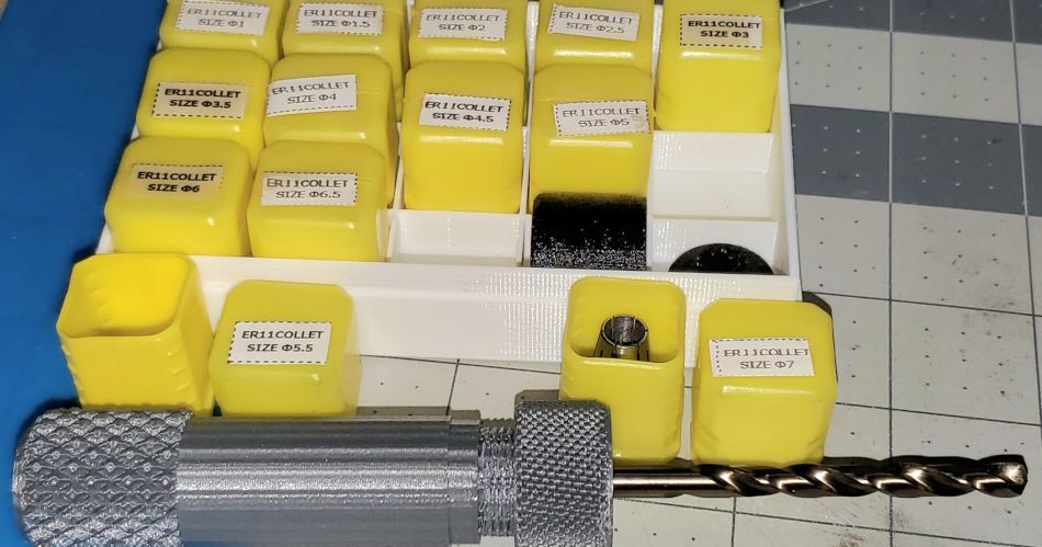 Pin Vise for ER11 Collets by allardjd | Download free STL model ...