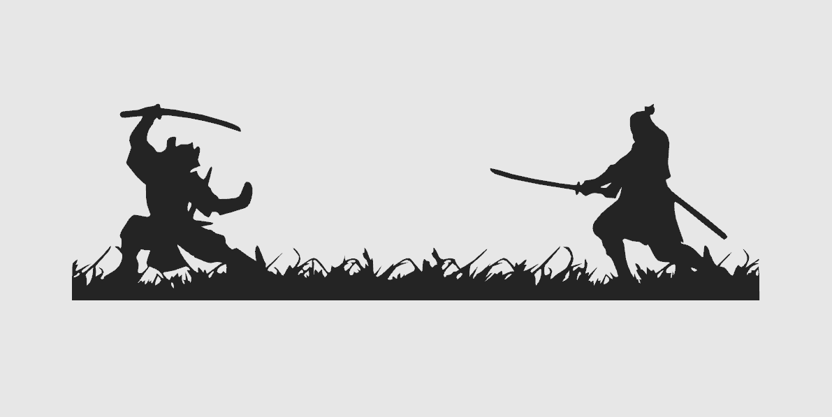 Samurai fight - shogun - wall art by klimoma | Download free STL model ...