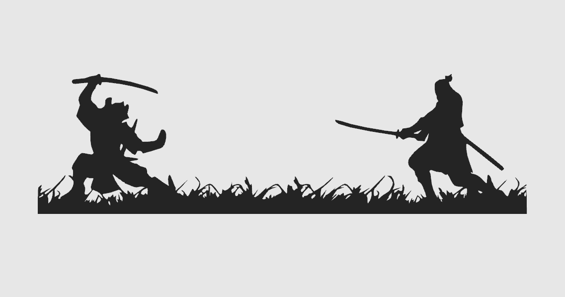 Samurai fight - shogun - wall art by klimoma | Download free STL model ...