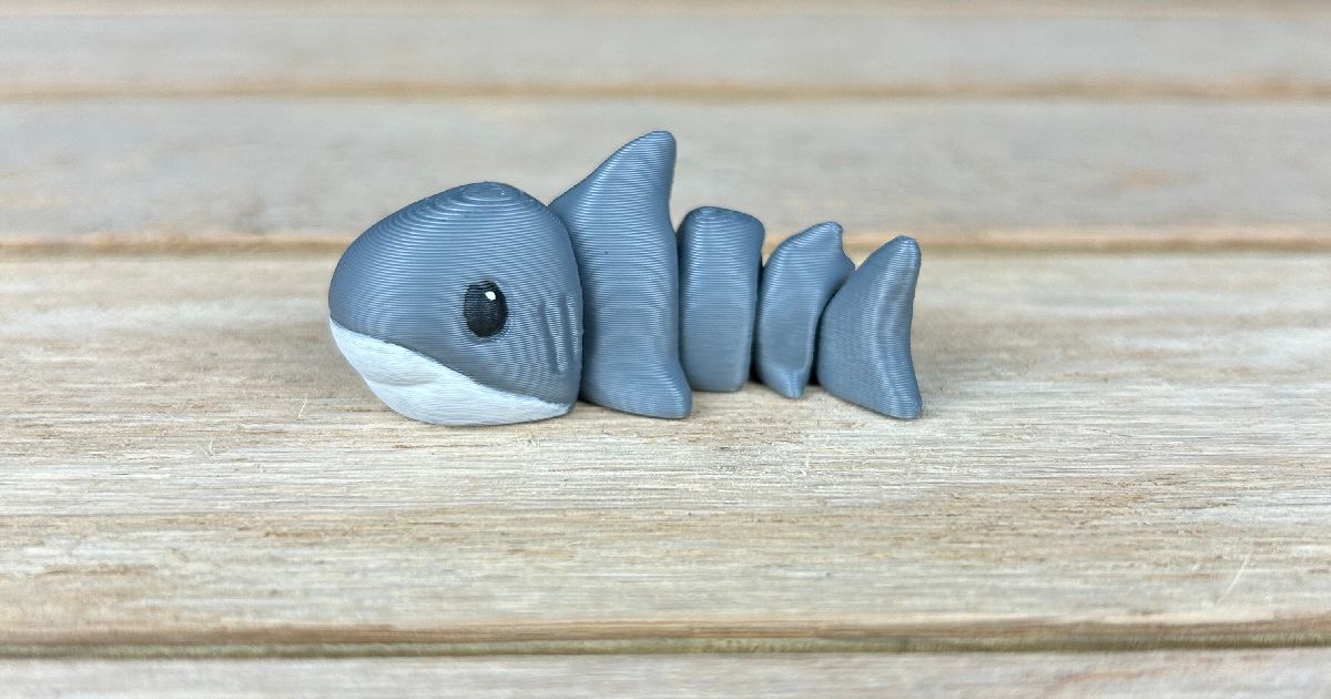 Sharkie Smiling Fidget by Built_Over_Bot | Printables Store