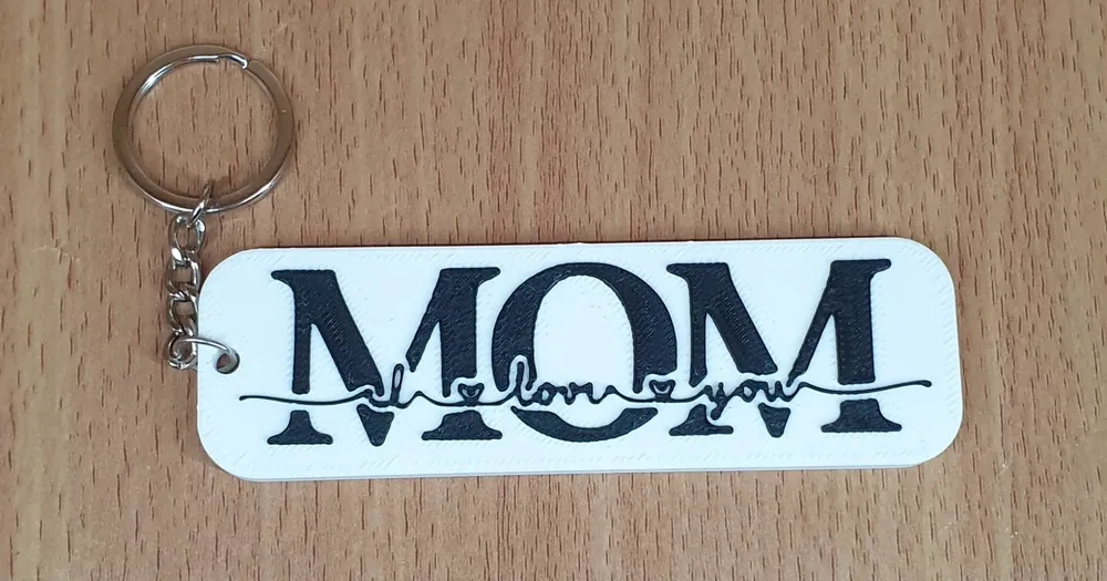 Keychain Mom Black and White by Magic Studio 3D | Download free STL ...